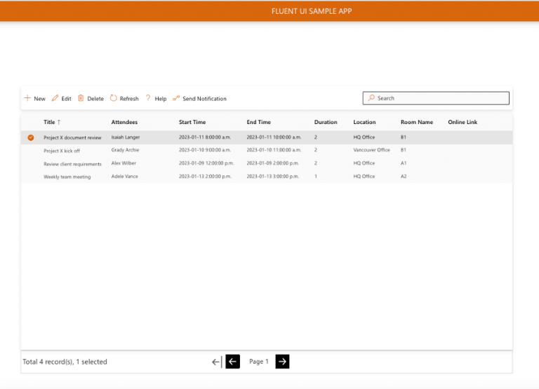 Fluent UI Details List and Command Bar Components in Power Apps Canvas ...