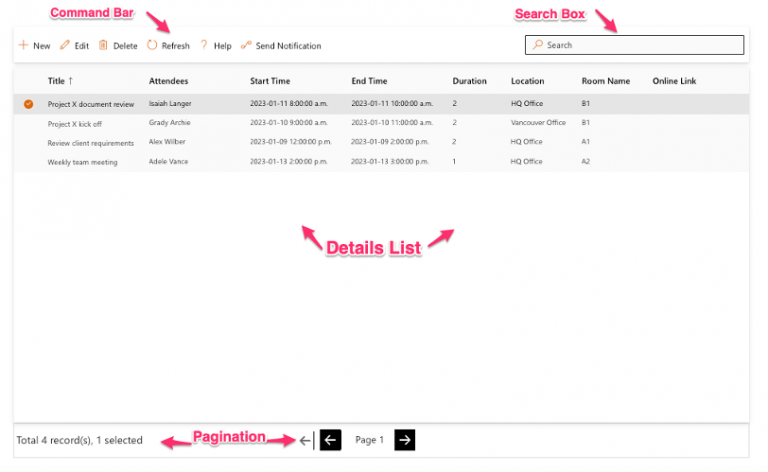 Fluent UI Details List and Command Bar Components in Power Apps Canvas App Power Apps | Arash ...